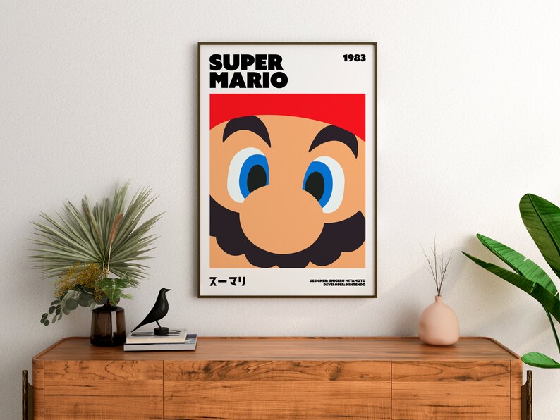 Super Mario Poster Print Wall Art, Gaming, Geek, Gamer, for Him, for ...