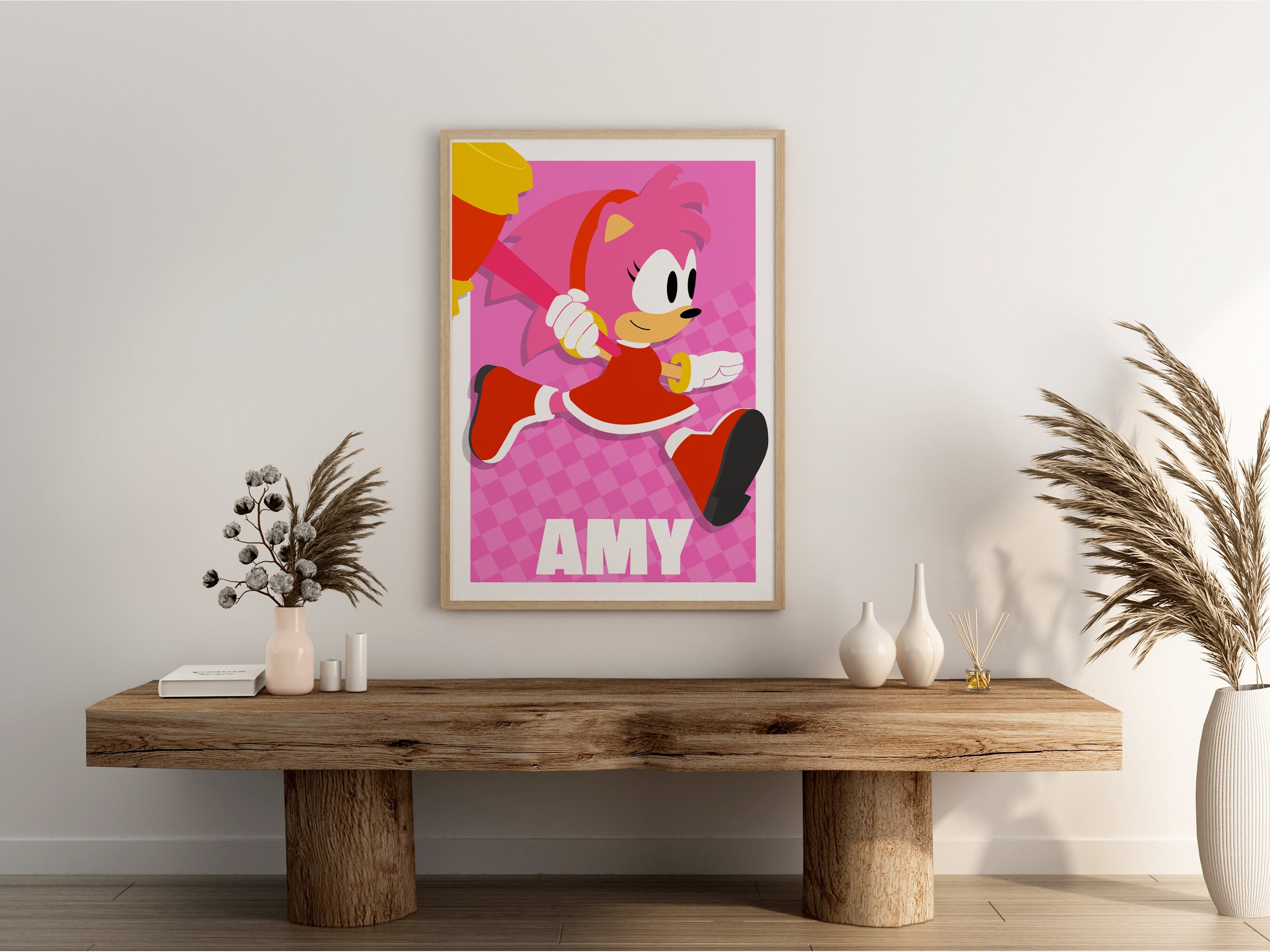 Amy Rose - Sonic the Hedgehog Poster Print - Wall Art, Gaming, Geek ...