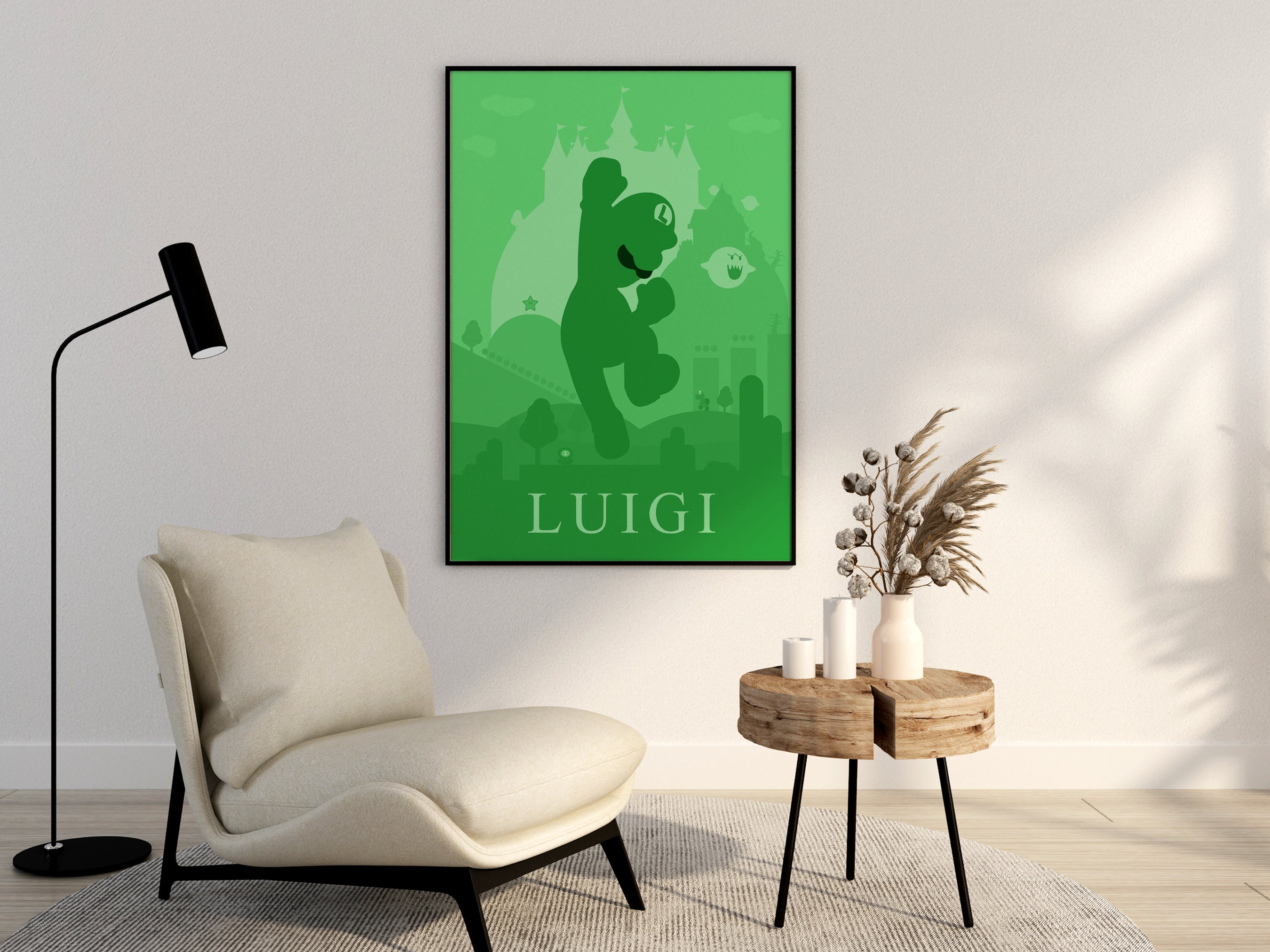 Luigi Poster Print - Wall Art, Gaming, Geek, Gamer, for Him, for Her ...