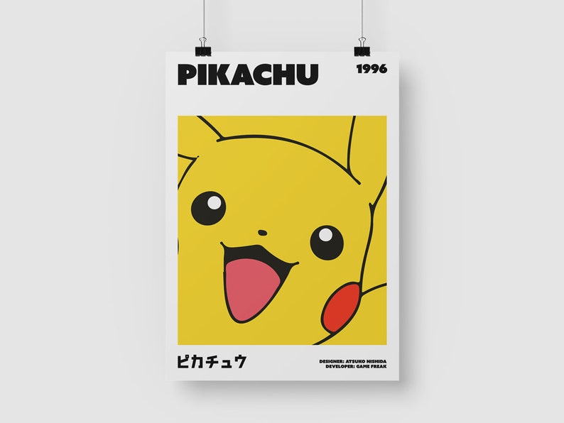 Pokemon Pikachu Poster Print - Wall Art, Gaming, Geek, Gamer, for Him ...