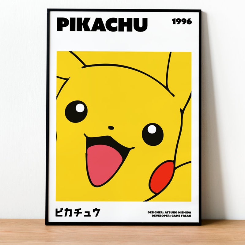 Pikachu Print - Etsy