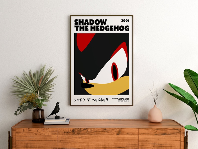 Shadow the Hedgehog Info Poster – Unofficial Gamer Wall Art (unframed ...