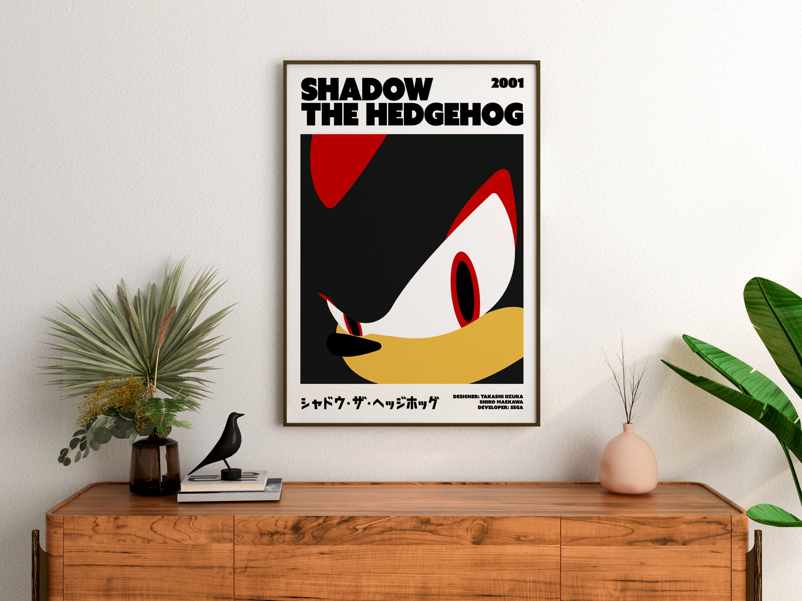 Shadow the Hedgehog Poster Print Wall Art, Gaming, Geek, Gamer, for Him ...