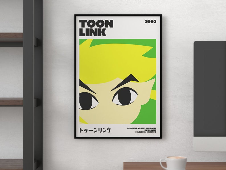 Toon Link Info Poster – Legend of Zelda, Gamer Wall Art (unframed) - Etsy