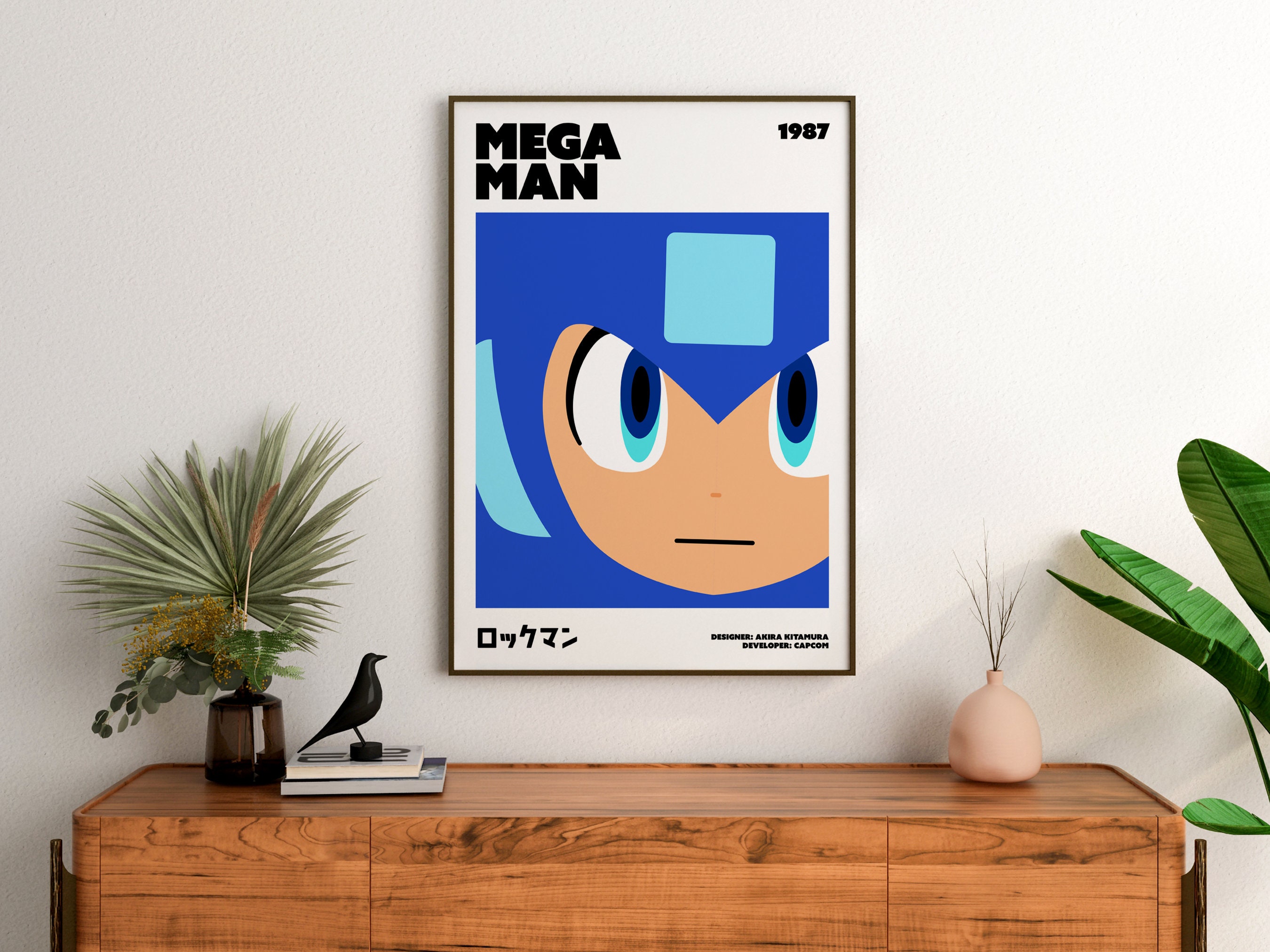 Mega Man Poster Print Wall Art, Gaming, Geek, Gamer, for Him, for Her, Gift, Gamer, Video Games ...