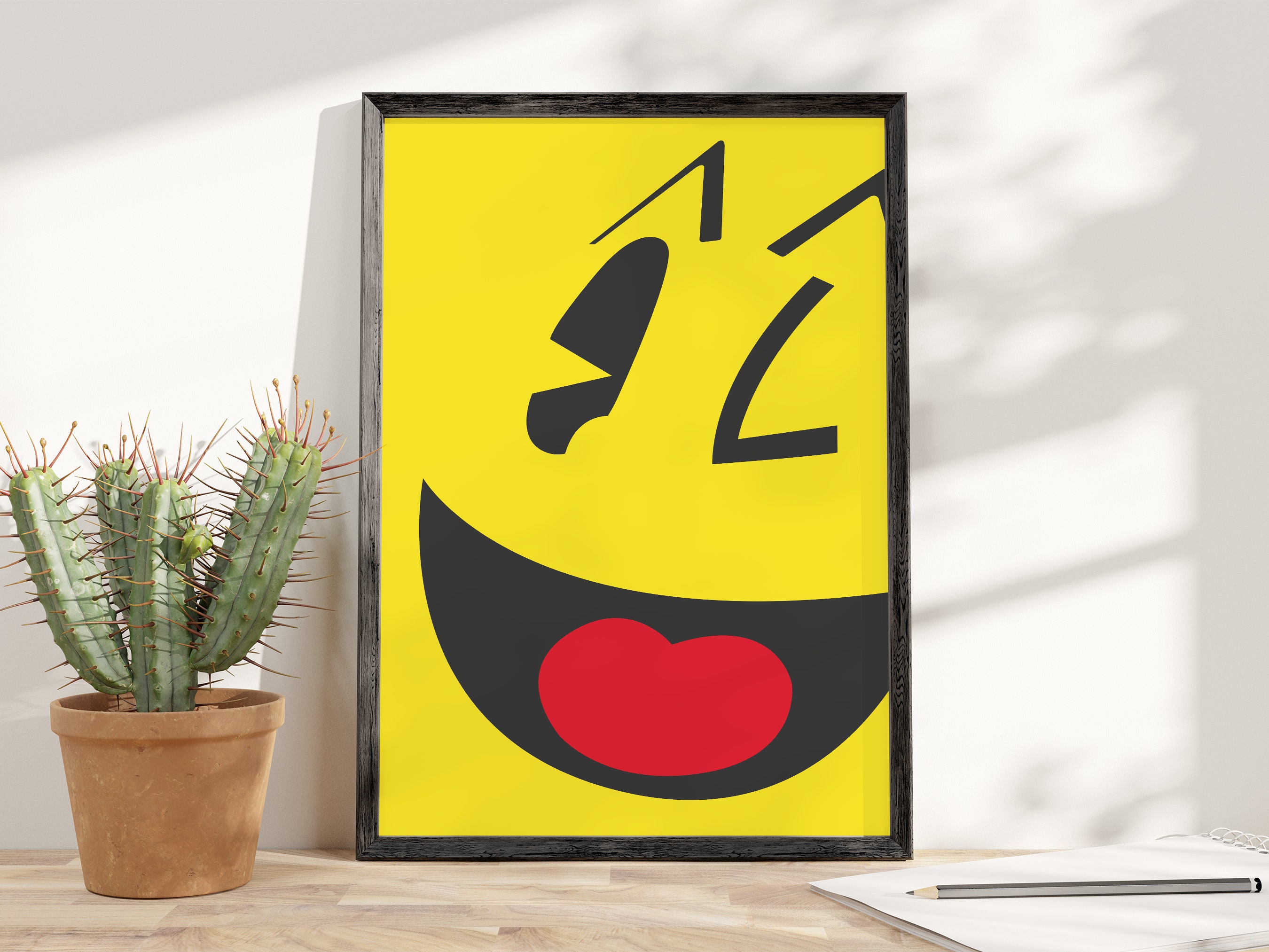 Pac-man Gamer Art Print – Unofficial Retro Gaming Poster (unframed) - Etsy