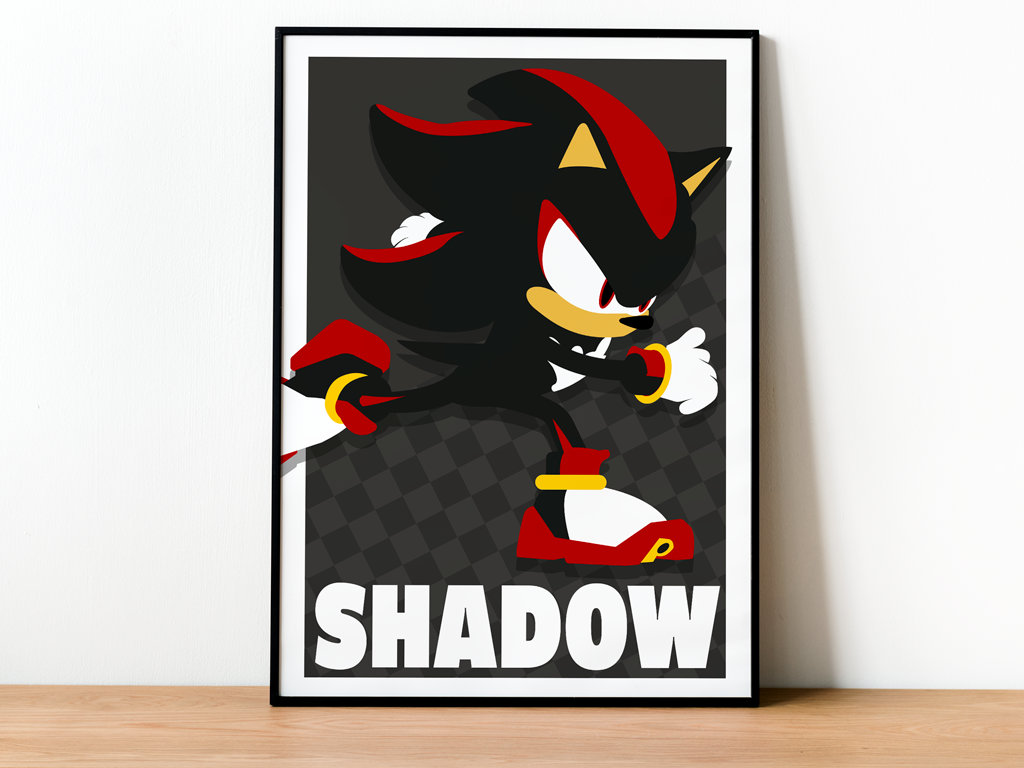 Shadow the Hedgehog Sonic Poster Print Wall Art, Gaming, Geek, for Him ...