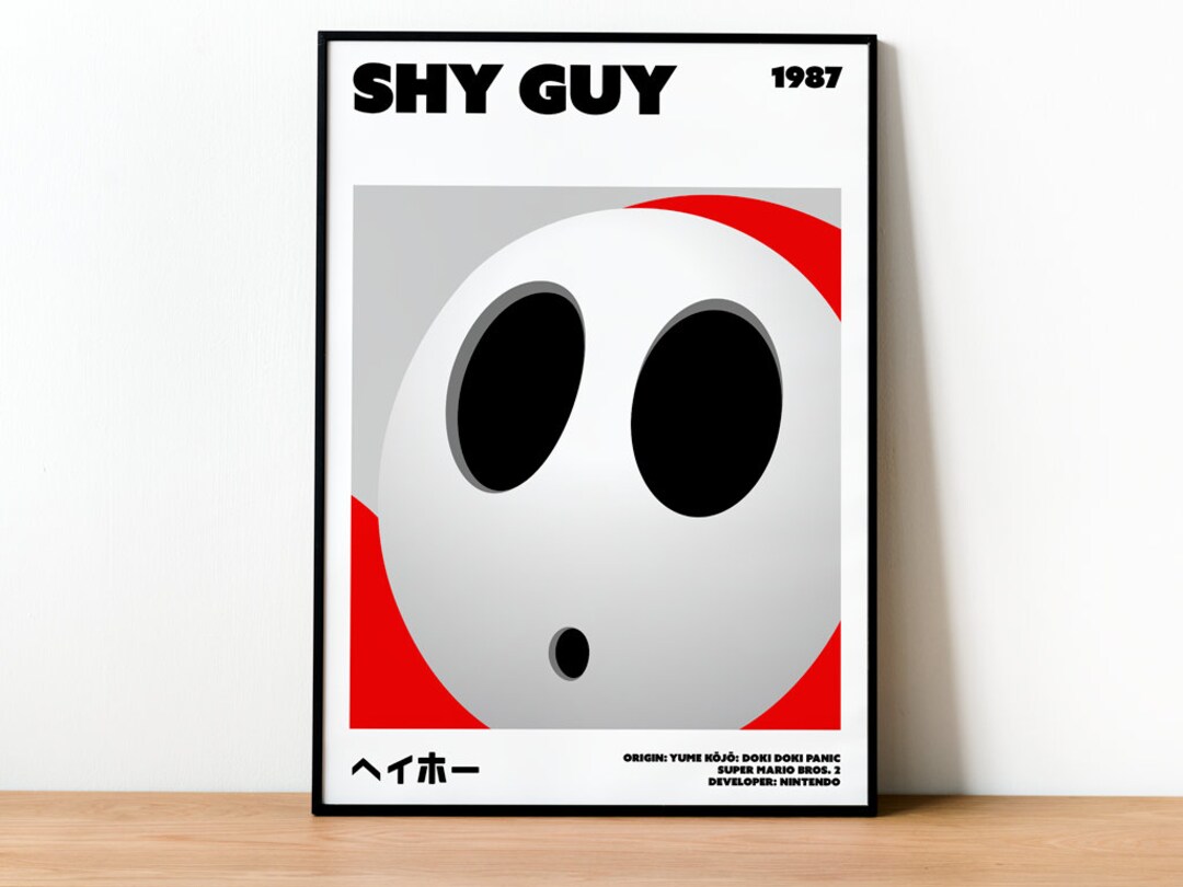 Super Mario - Shy Guy - Poster Print - Wall Art, Gaming, Geek, Gamer ...