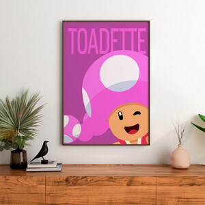 Toadette Poster Print - Wall Art, Gaming, Geek, Gamer, for Him, for Her ...