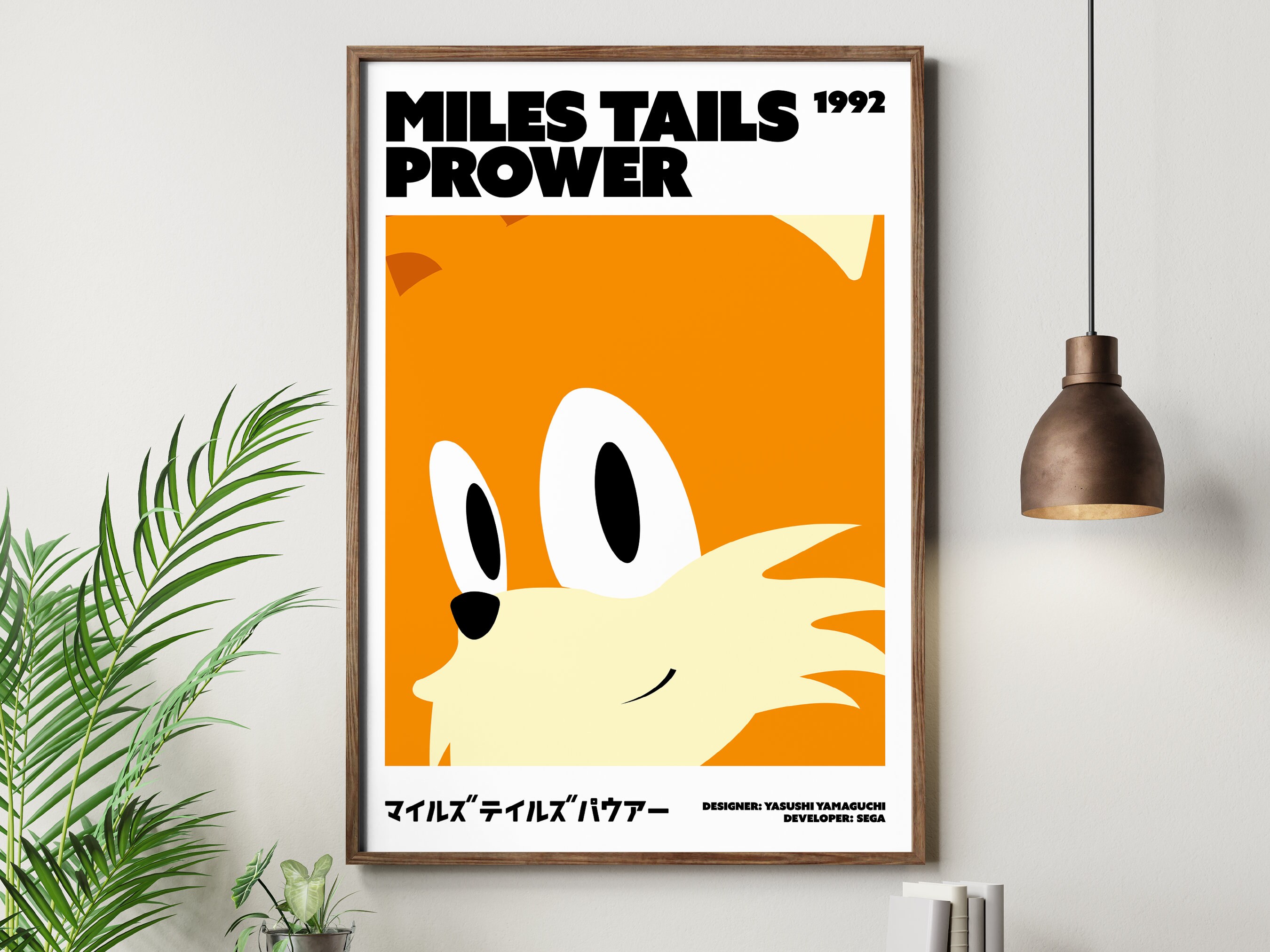 Tails Sonic the Hedgehog Poster Print Wall Art, Gaming, Geek, for Him ...