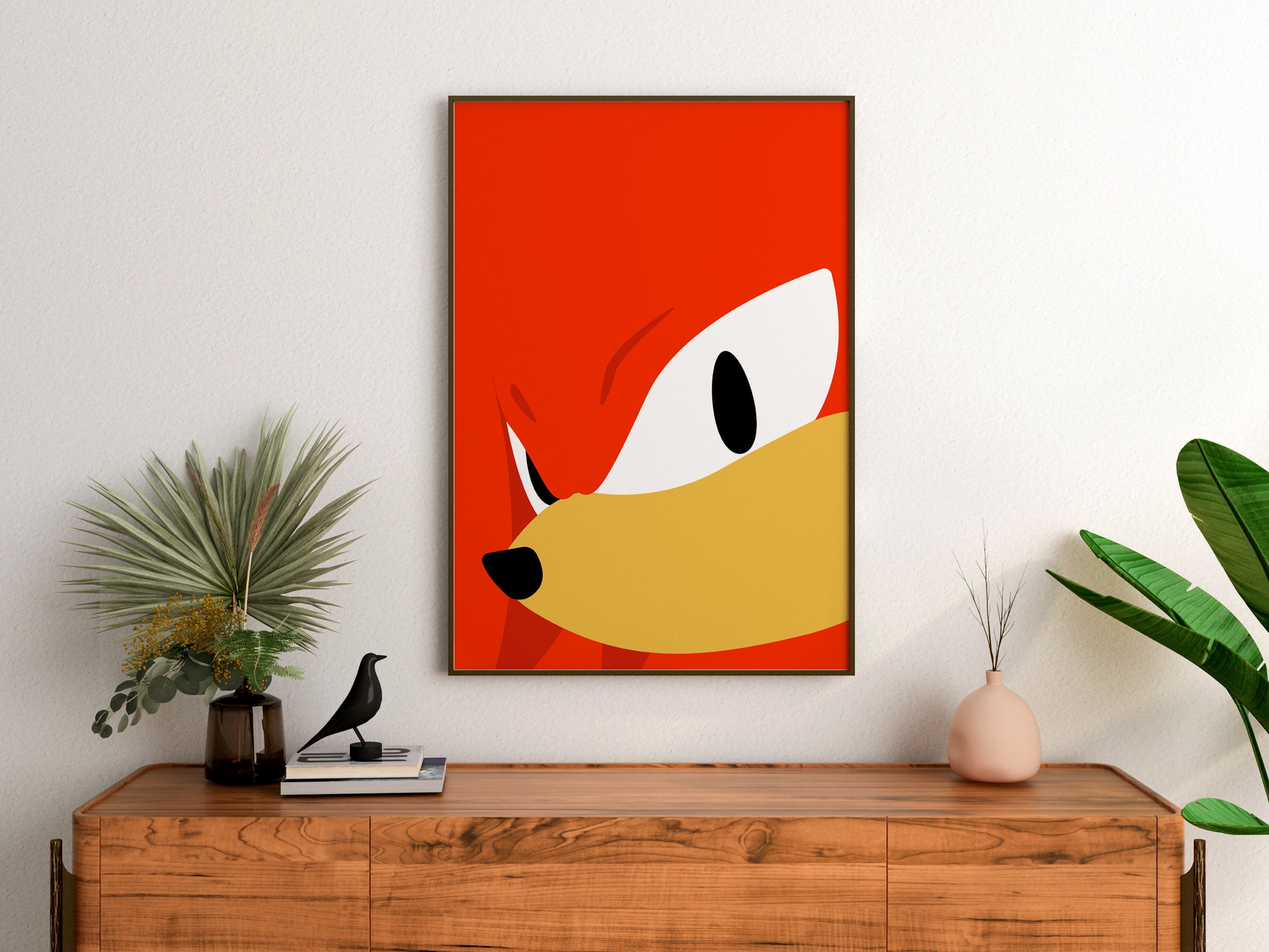 Knuckles the Echidna Sonic the Hedgehog Poster Print Wall Art, Gaming ...