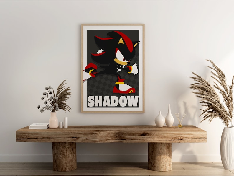 Shadow the Hedgehog Sonic Poster Print Wall Art, Gaming, Geek, for Him ...