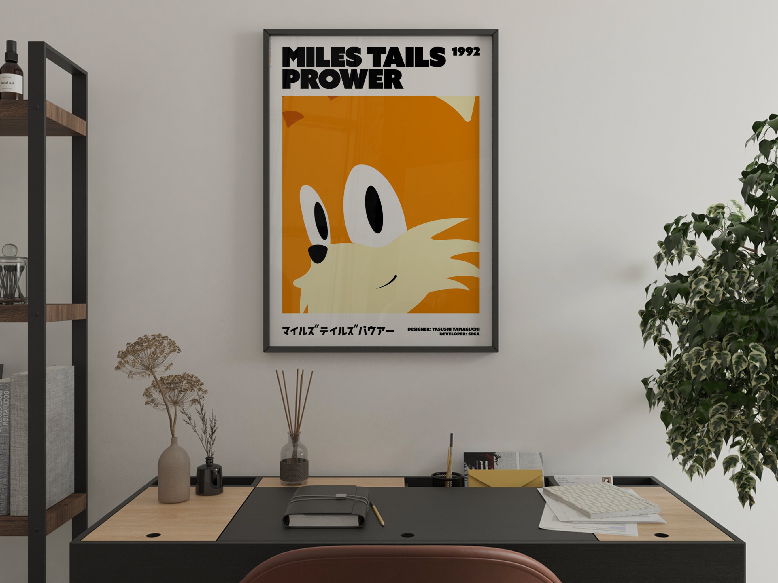 Tails Sonic the Hedgehog Poster Print Wall Art, Gaming, Geek, for Him ...