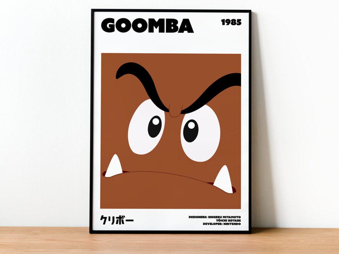 Super Mario - Goomba - Poster Print - Wall Art, Gaming, Geek, Gamer ...
