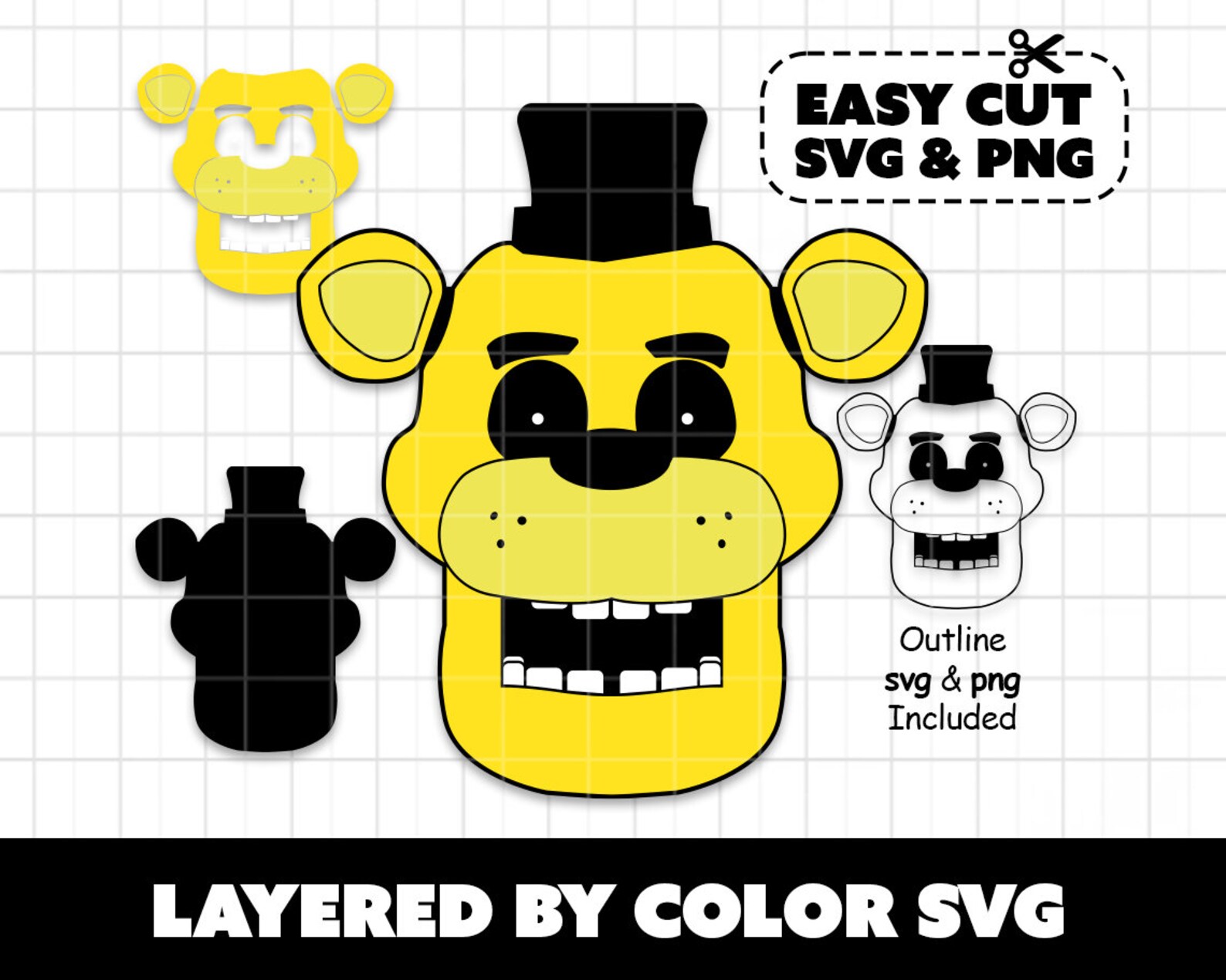 SVG Bundle - Five Nights at Freddy's (fnaf) - Digital File, Layered by ...