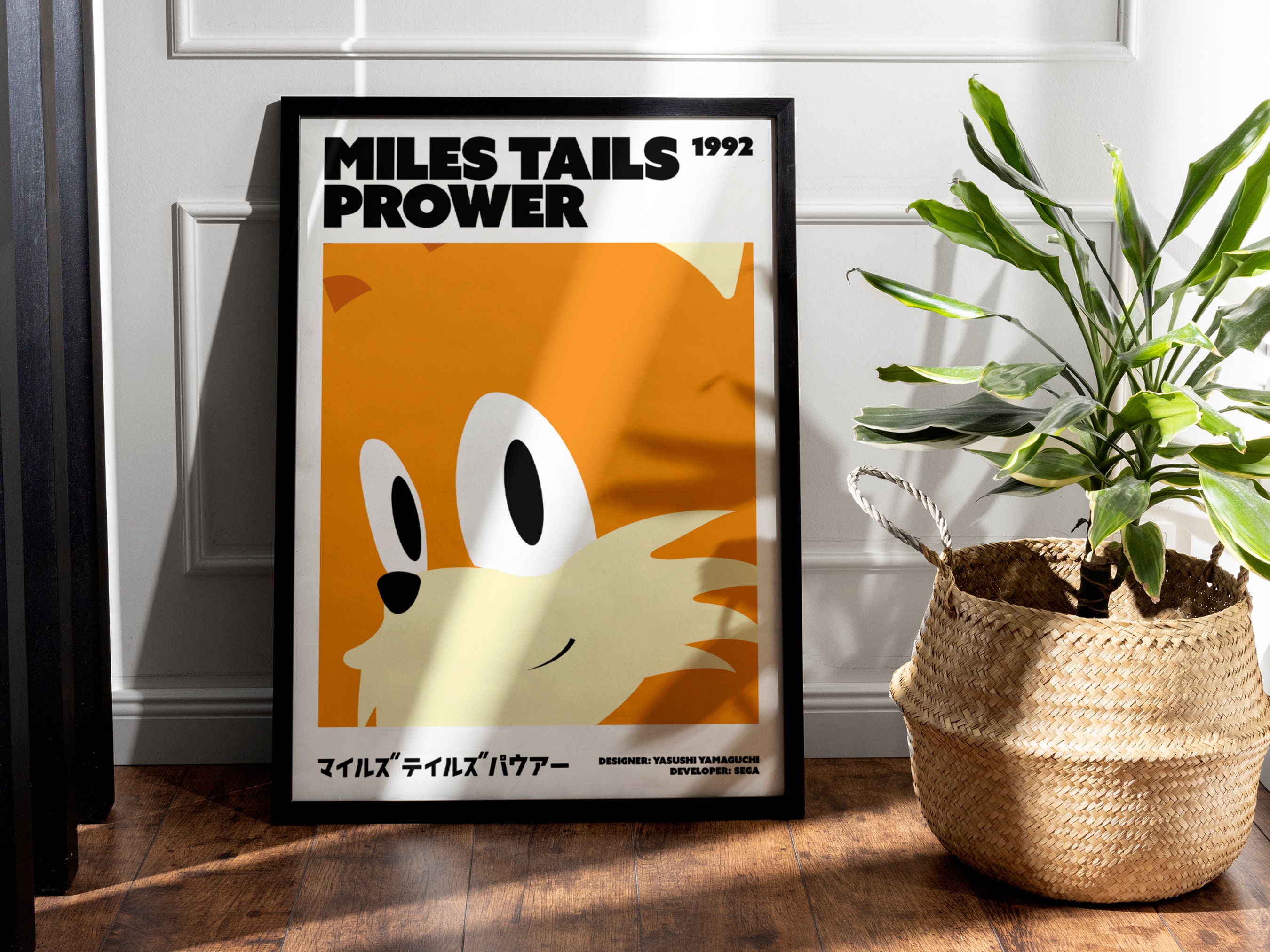 Tails Sonic the Hedgehog Poster Print Wall Art, Gaming, Geek, for Him ...