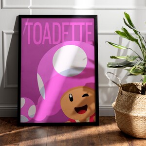 Toadette Poster Print - Wall Art, Gaming, Geek, Gamer, for Him, for Her ...