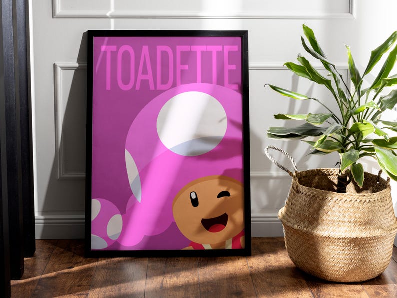 Toadette Poster Print - Wall Art, Gaming, Geek, Gamer, for Him, for Her ...