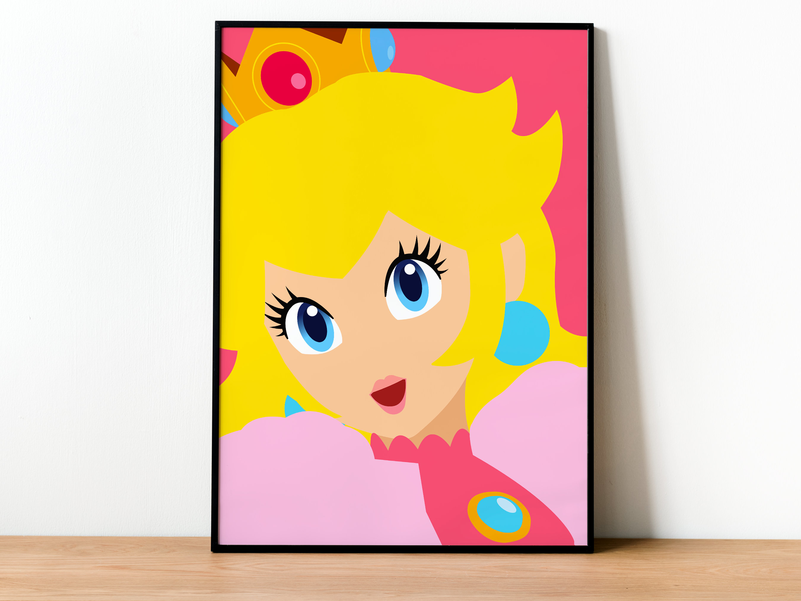 Princess Peach Poster Print Wall Art, Gaming, Geek, Gamer, for Him, for ...