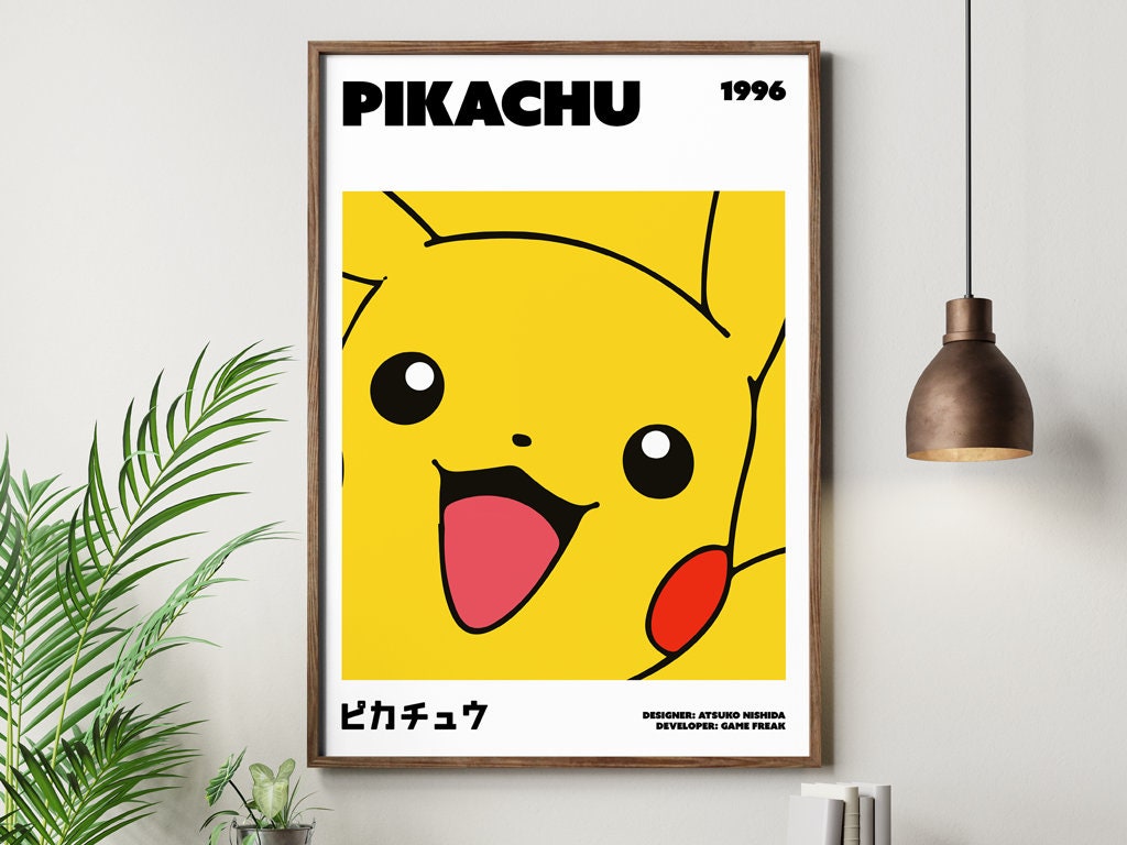 Pokemon Pikachu Poster Print - Wall Art, Gaming, Geek, Gamer, for Him ...