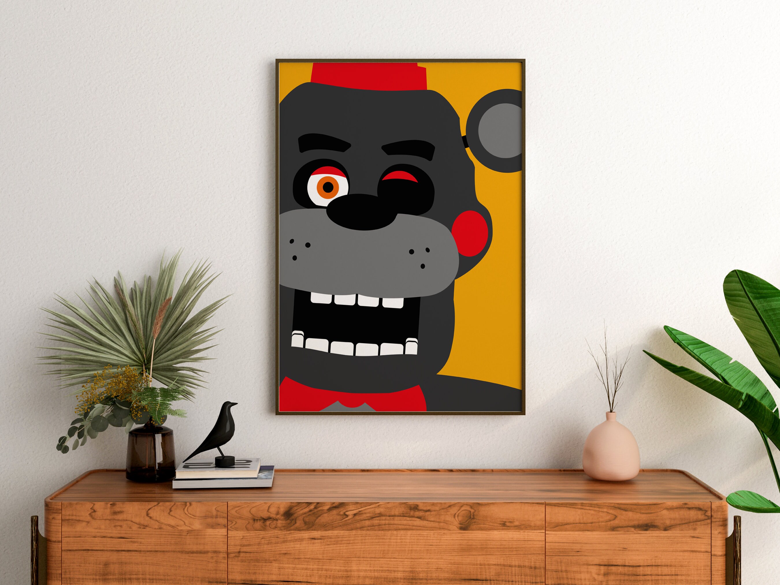 Lefty Five Nights at Freddy's fnaf Poster Print Wall Art, Video Game ...