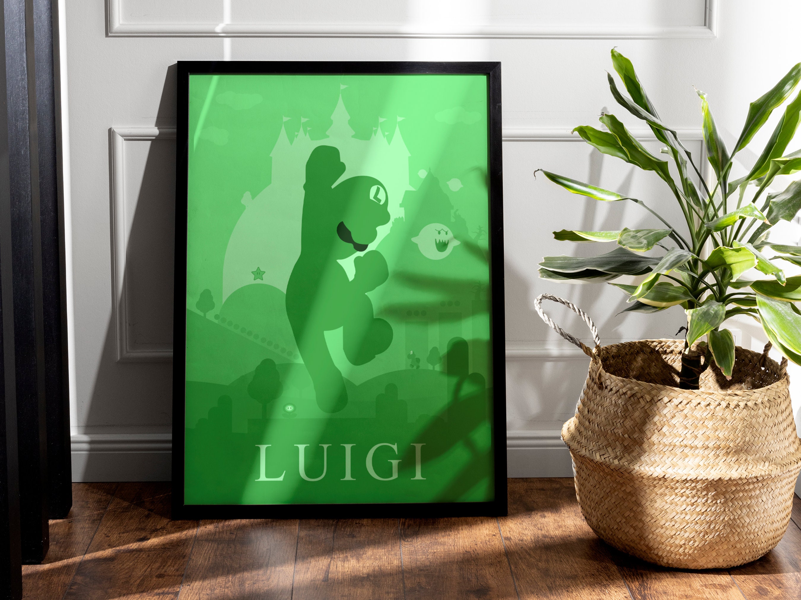 Luigi Poster Print - Wall Art, Gaming, Geek, Gamer, for Him, for Her ...