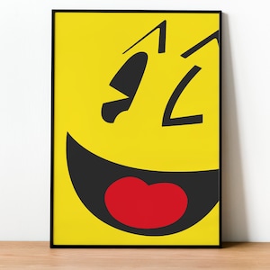 Pac-man Poster Print - Wall Art, Gaming, Geek, Gamer, for Him, for Her ...