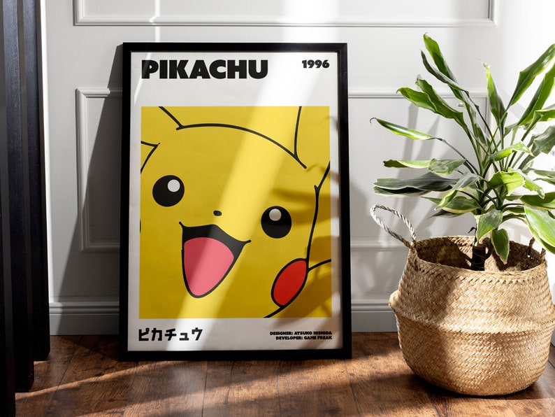 Pokemon Pikachu Poster Print - Wall Art, Gaming, Geek, Gamer, for Him ...
