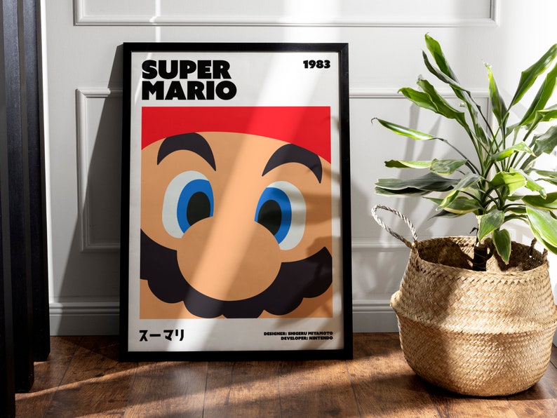 Super Mario Poster Print Wall Art, Gaming, Geek, Gamer, for Him, for ...