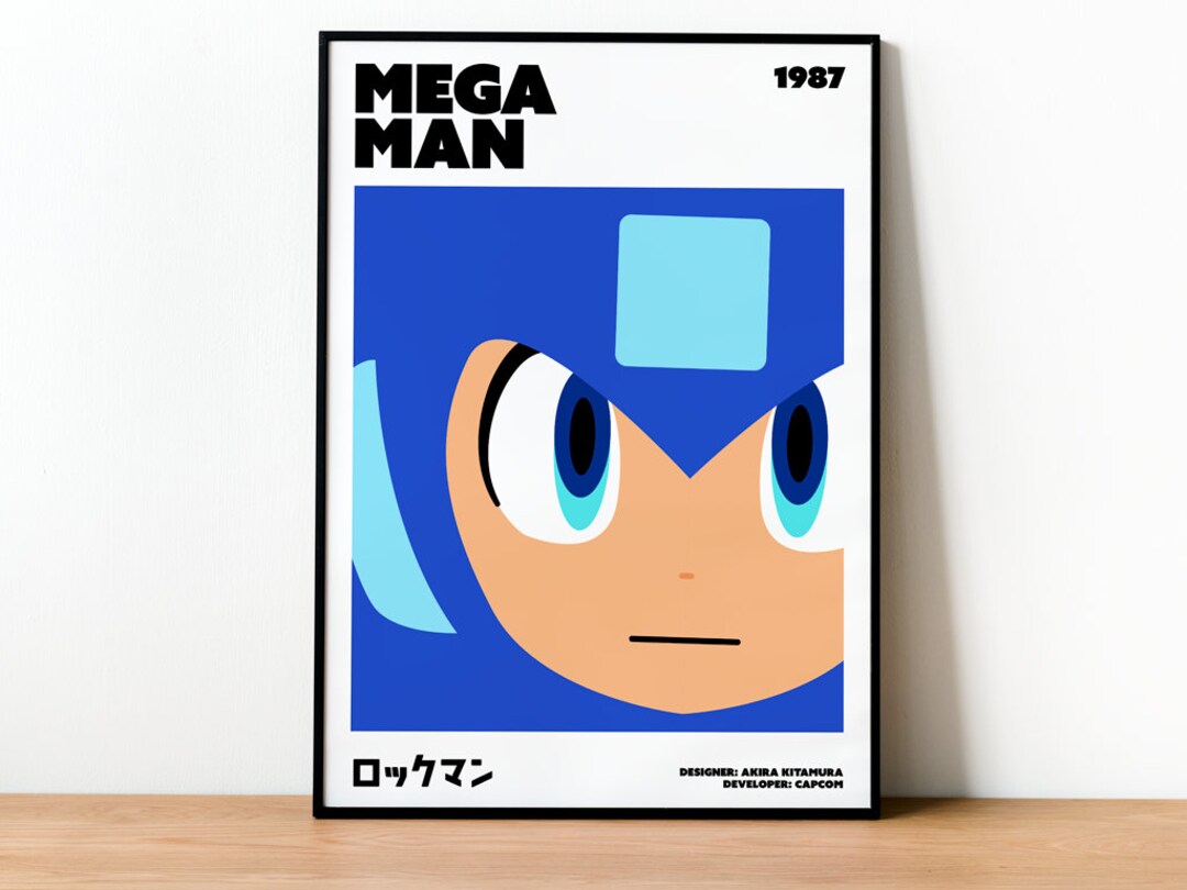 Mega Man Poster Print - Wall Art, Gaming, Geek, Gamer, for Him, for Her, Gift, Gamer, Video ...