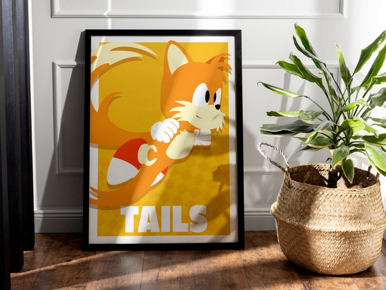 Tails Sonic the Hedgehog Poster Print Wall Art Gaming - Etsy
