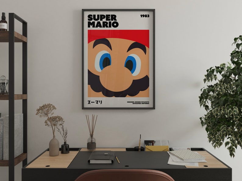 Super Mario Poster Print Wall Art, Gaming, Geek, Gamer, for Him, for ...