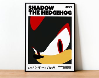 Shadow the Hedgehog Sonic Poster Print Wall Art, Gaming, Geek, for Him ...