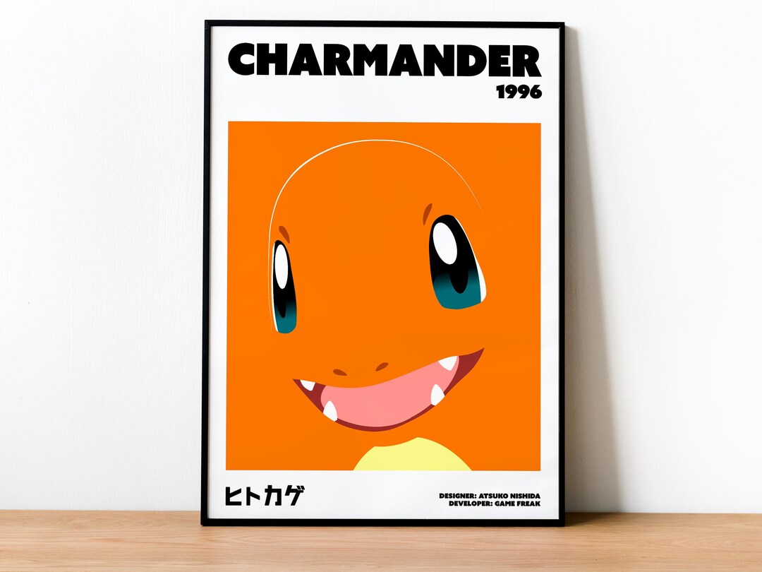 Charmander Pokemon Info Poster Print – Gamer Wall Art (unframed) - Etsy