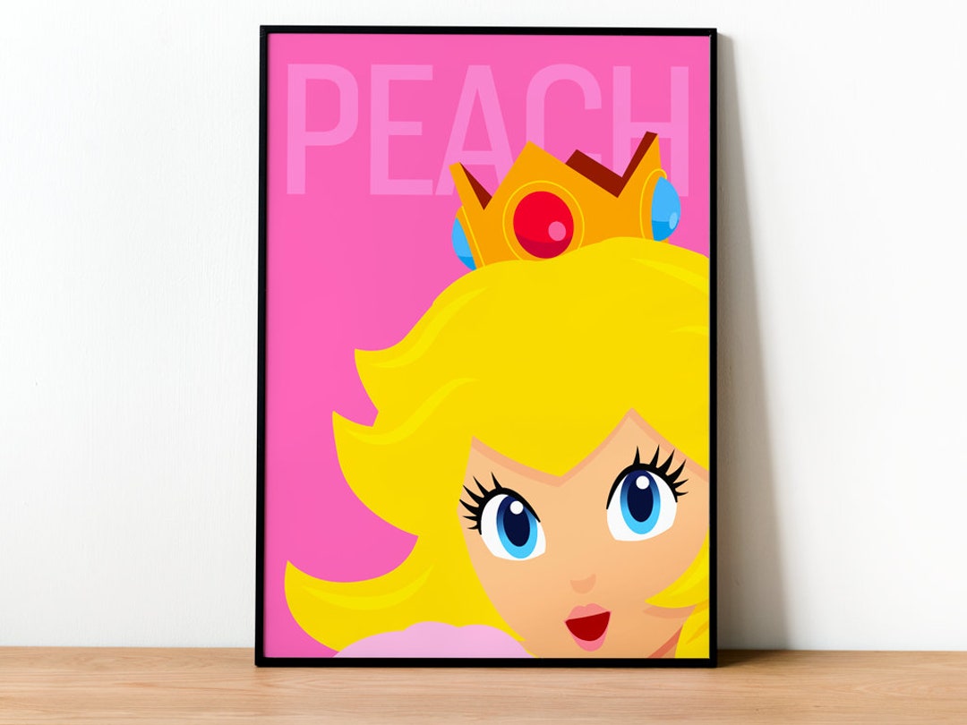 Princess Peach Poster Print - Wall Art, Gaming, Geek, Gamer, for Him ...