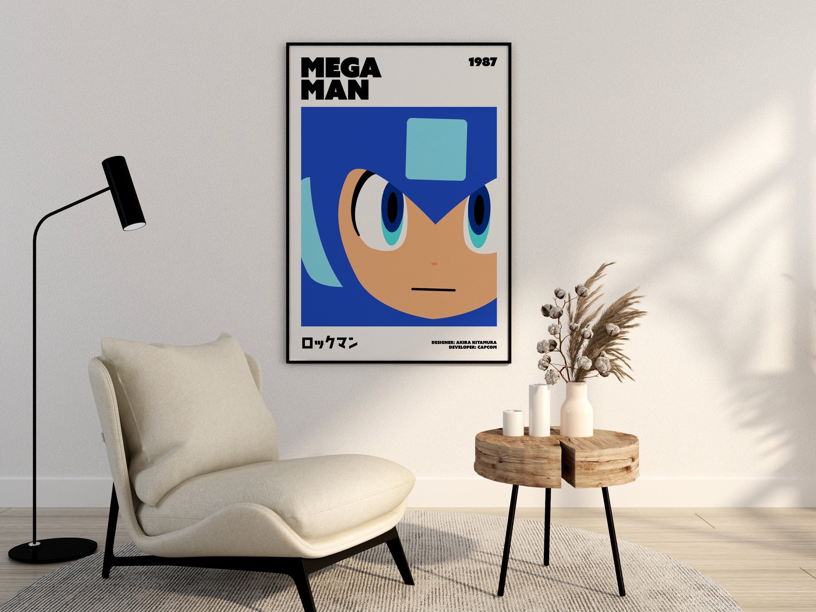 Mega Man Poster Print Wall Art, Gaming, Geek, Gamer, for Him, for Her, Gift, Gamer, Video Games ...