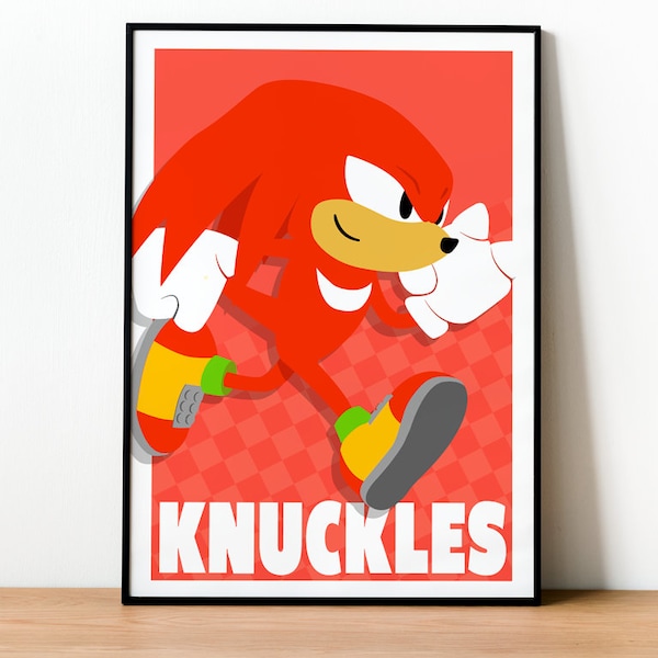 Knuckles the Echidna Poster - Etsy