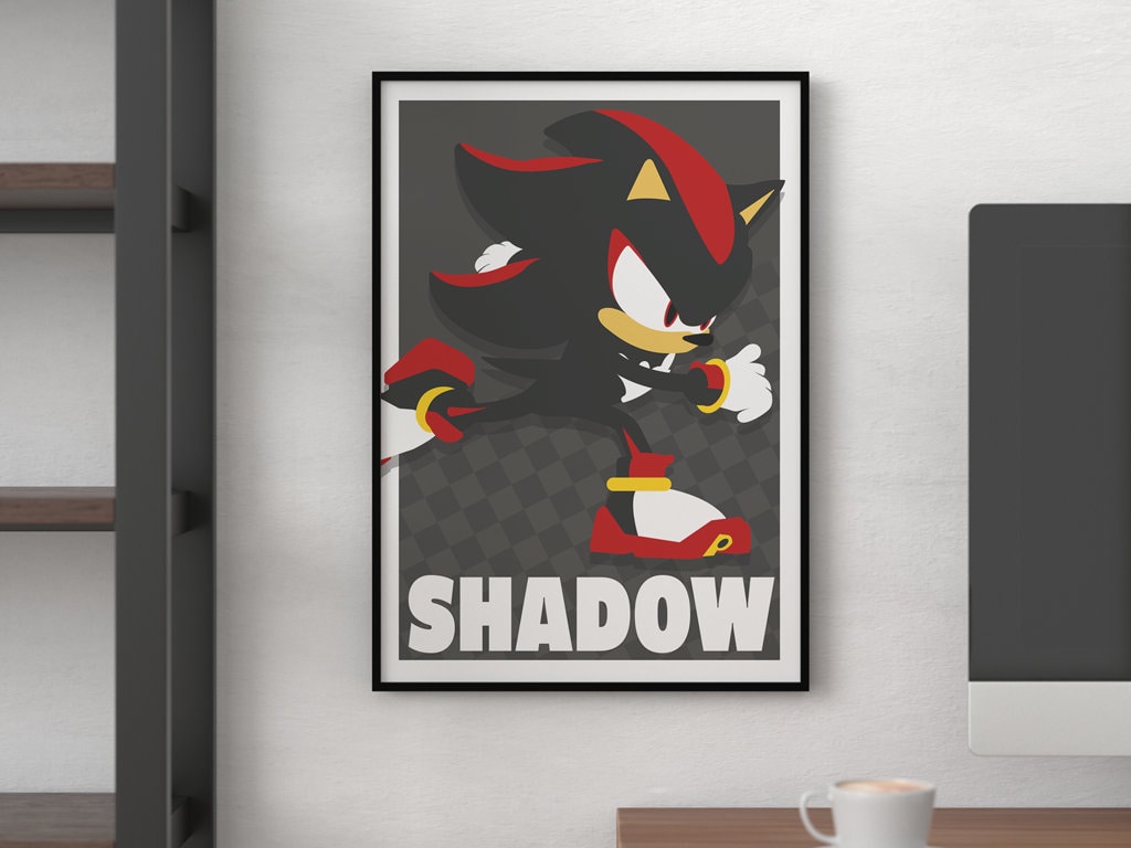 Shadow the Hedgehog Sonic Poster Print Wall Art, Gaming, Geek, for Him ...