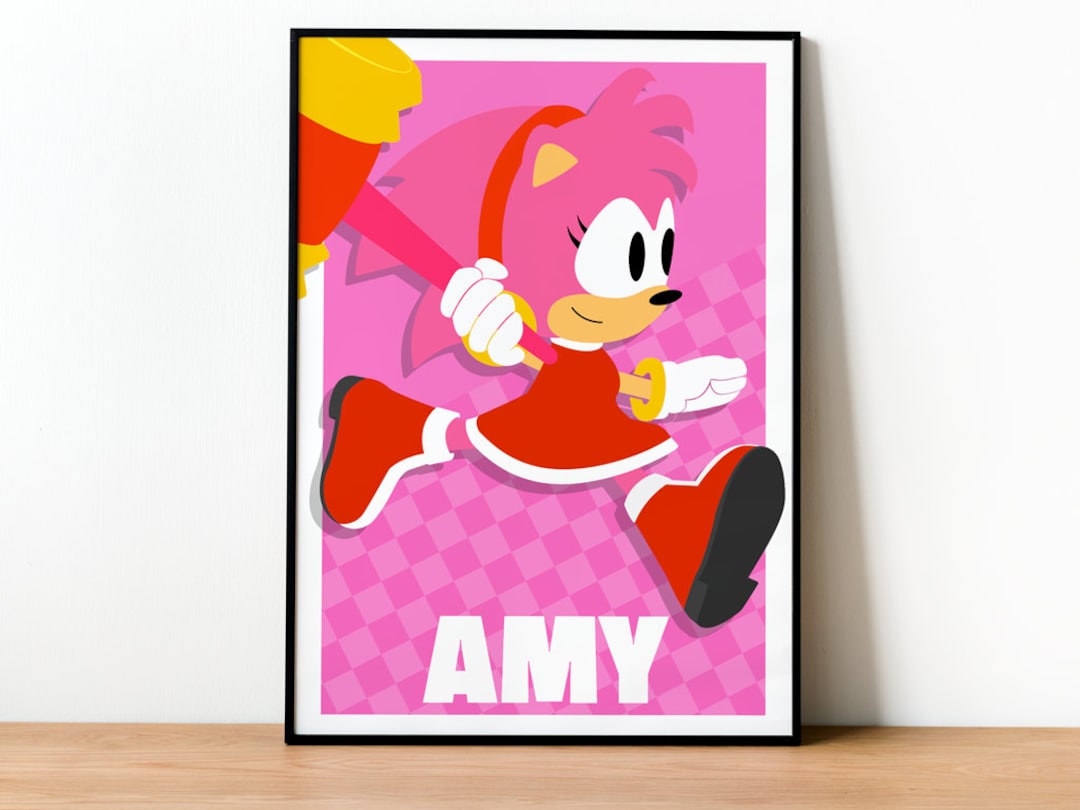 Amy Rose - Sonic the Hedgehog Poster Print - Wall Art, Gaming, Geek ...
