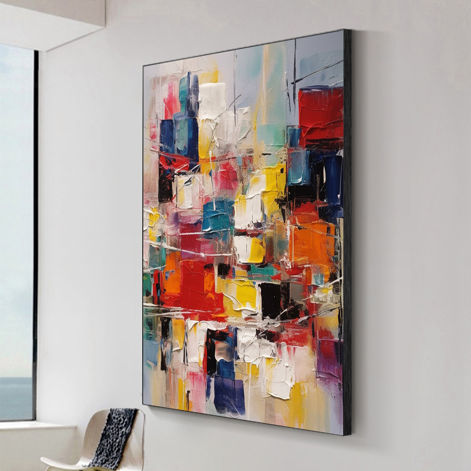 Large Colorful Abstract Wall Art,modern Abstract Wall Art,colorful ...