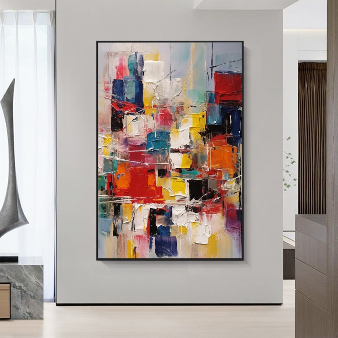Large Colorful Abstract Wall Art,modern Abstract Wall Art,colorful ...