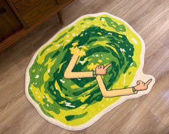 Rick and Morty Portal Rug - Etsy