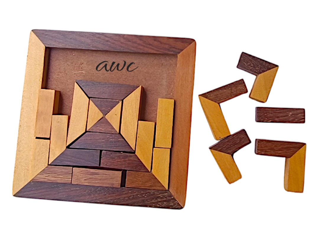 Personalized Wooden Puzzle: Interlocking Brain Teaser, Educational Game ...