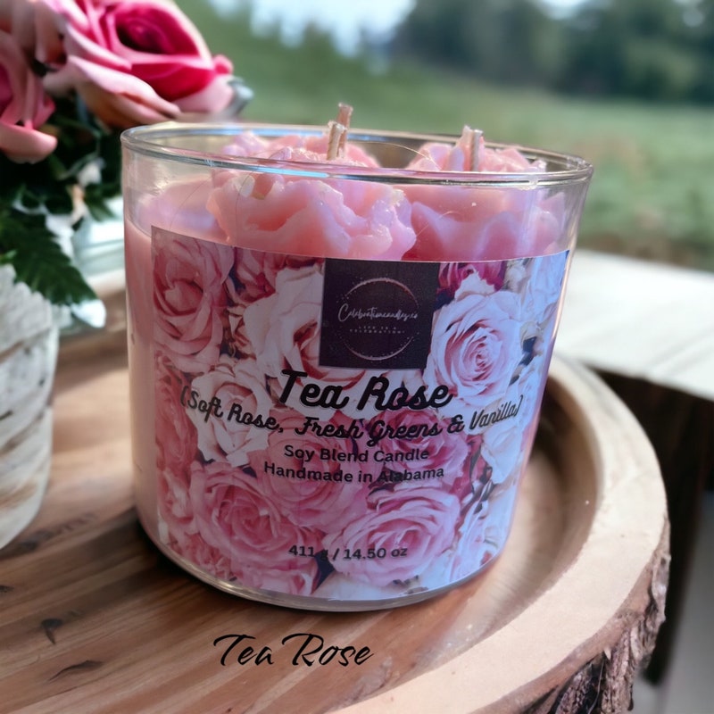 Rose Candle - Etsy