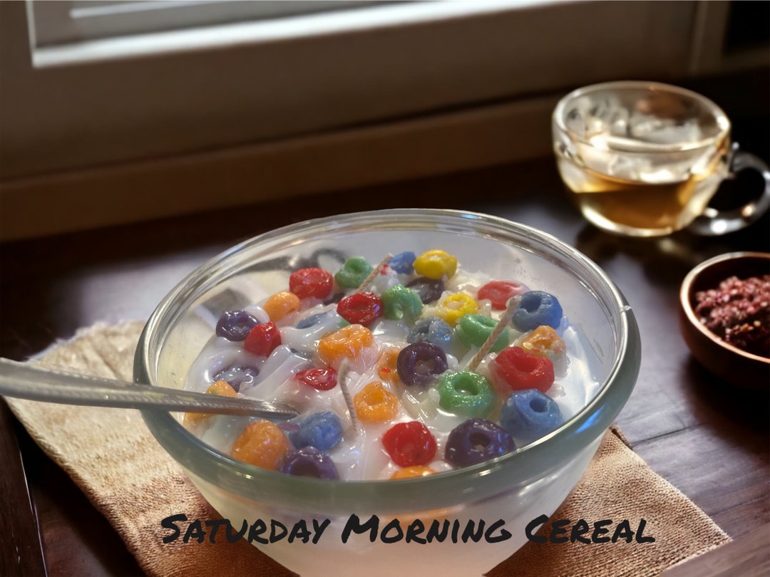 Saturday Morning Cereal Candle (type) / Handmade Candle / 5 Inch Glass ...