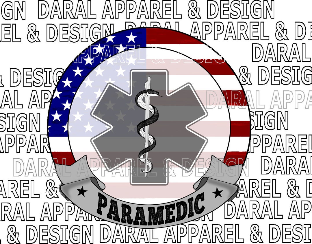 Paramedic Pin/sticker Graphic US Flag Star of Life - Etsy