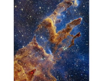 The Pillars of Creation, James Webb Telescope, Stars and Galaxy, NASA Poster, Astronomy Gift ...