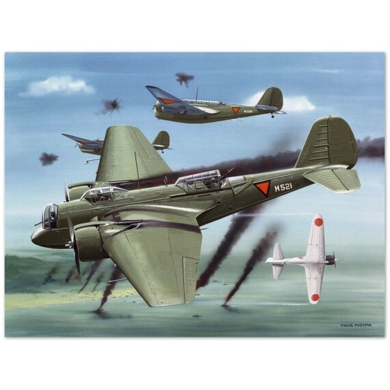 Thijs Postma Poster Martin 139 KNIL Attacking Japanese - Etsy