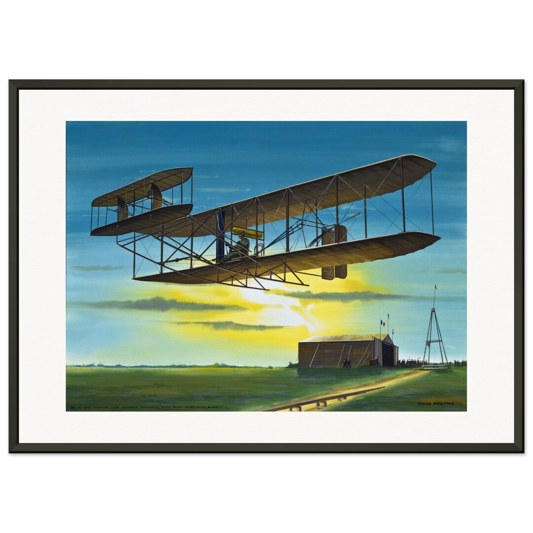 Thijs Postma - Poster - Wright Flyer First Flight Over the Netherlands ...