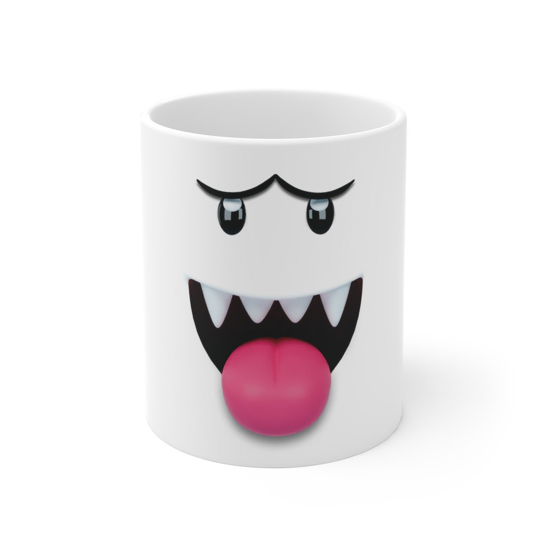 Super Mario Legacy Mug With Boo Face - Edition 11 Ounce in White ...